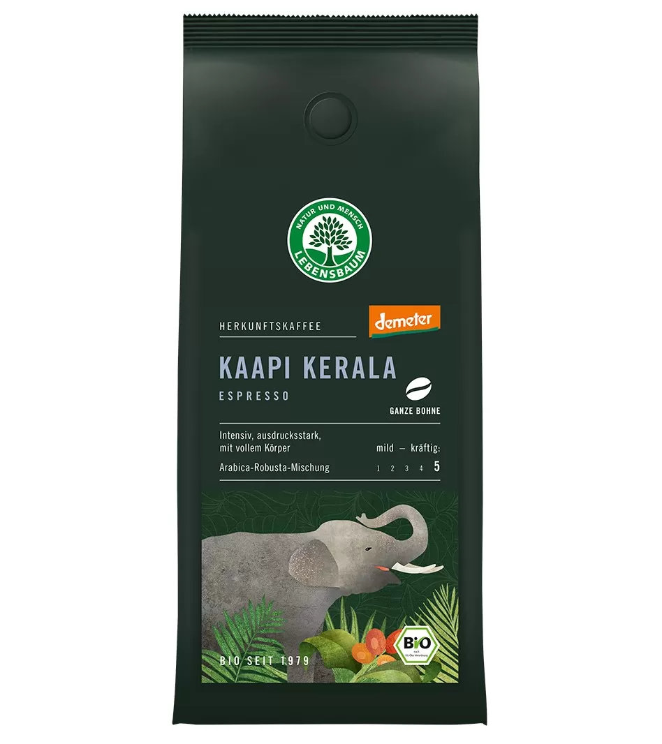 Kawa Ziarnista Arabica/Robusta BIO Kaapi Kerala Espresso 250 g - Arena.pl